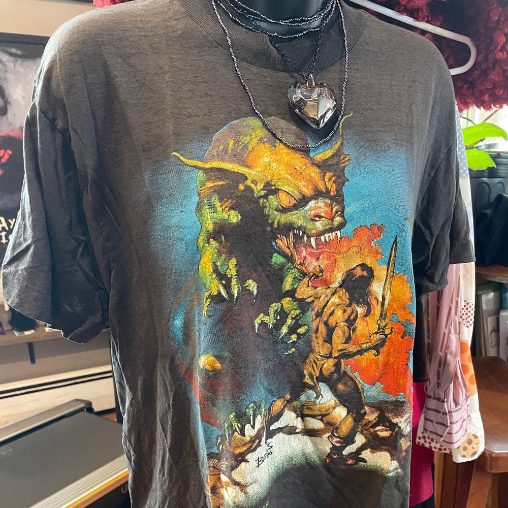 Vintage 1986 Screen Stars Boris Vallejo Conan The Bar… - Gem